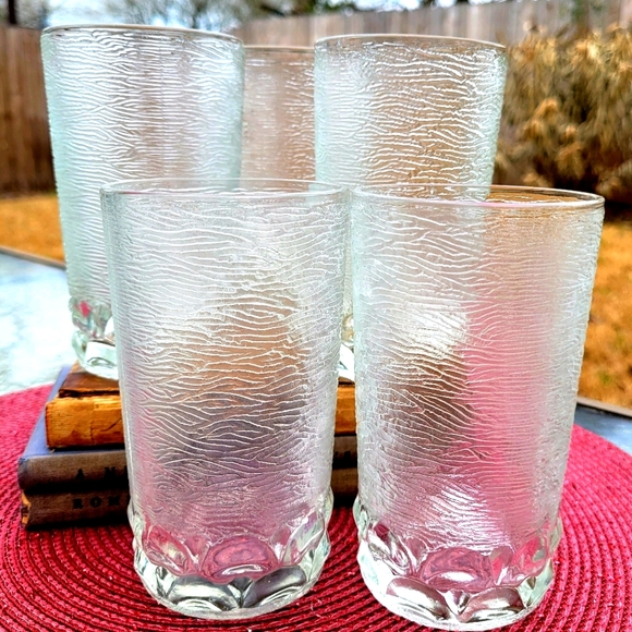 Dining | Vintage Textured Glass Tumblers | Poshmark
